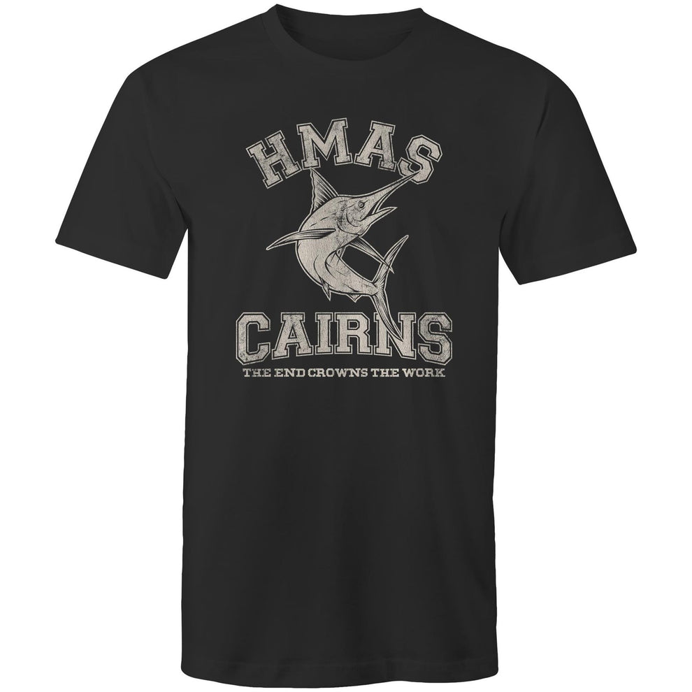 HMAS Cairns Men's T-shirt (style Alpha, white) – Retro Navy Outfitters